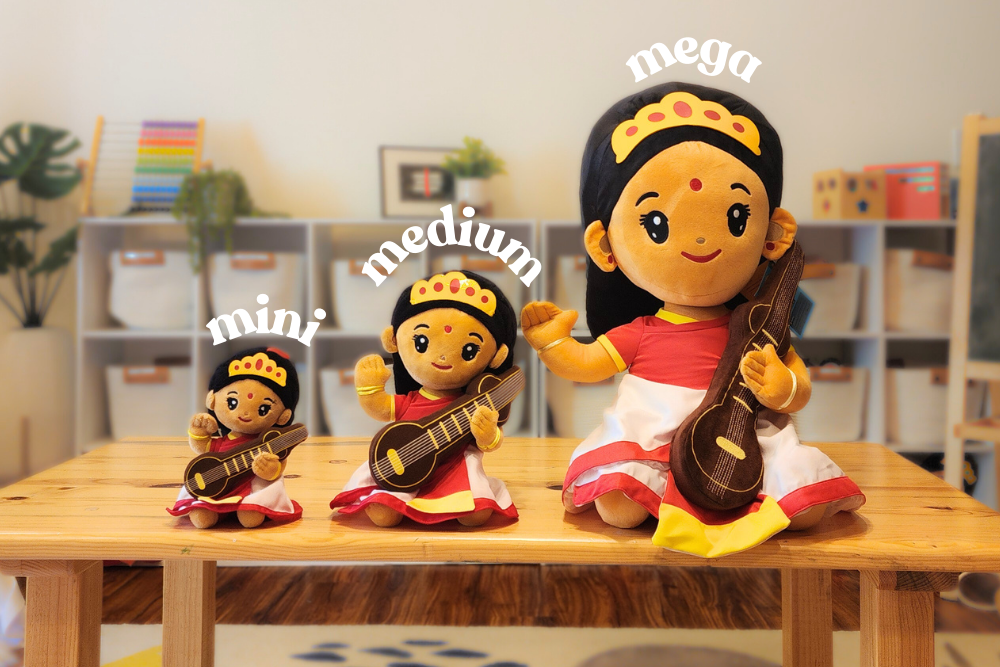 Saraswati Devi Plush (Mega - 22") | Modi Toys